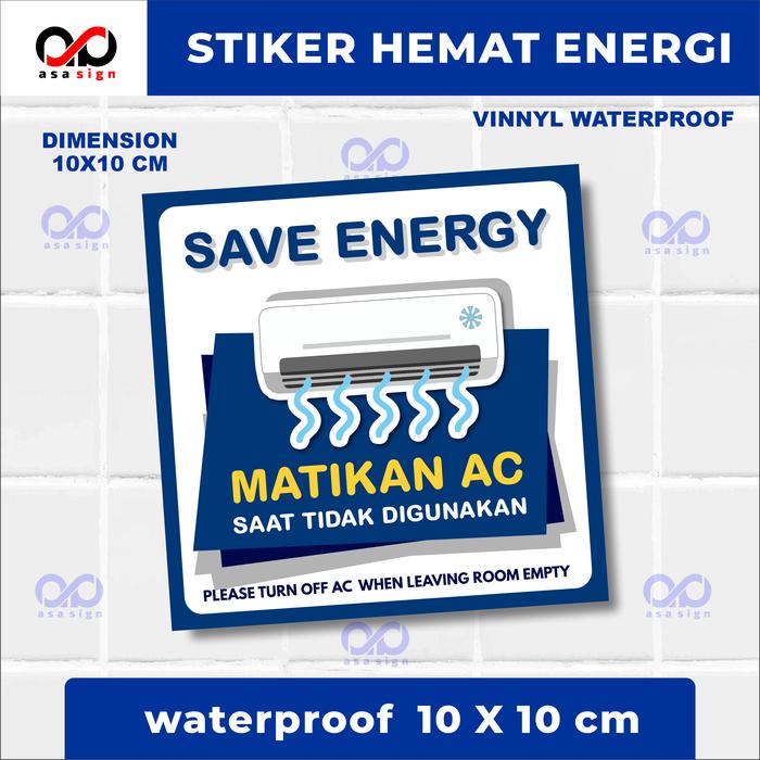 Jual stiker hemat energi | matikan lampu |matikan air | matikan AC ...