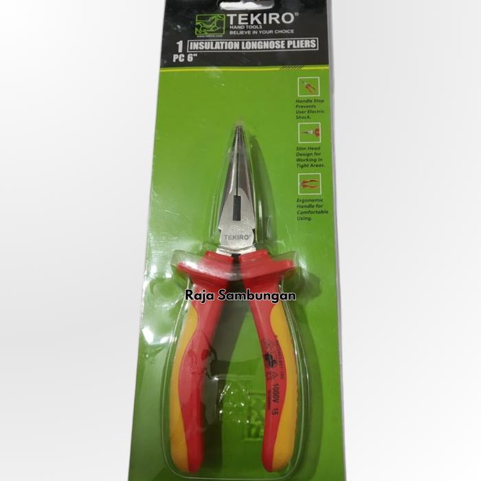 Jual Insulation Longnose Pliers 6 Inch 1000V Tang Kombinasi Press ...