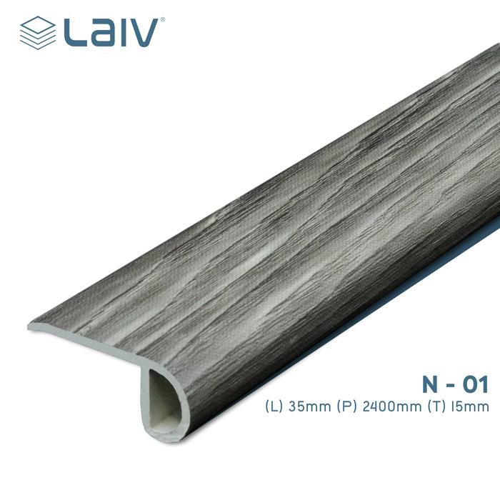 Jual (LAIV) List Step Norsing PVC Aksesoris Tangga Vinyl SPC Lis Nosing ...