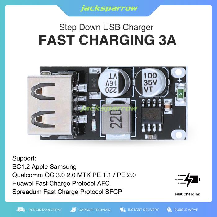 Jual Modul USB QC 3.0 2.0 Quick Fast Charge 5V 3.4A Charging Power DC ...