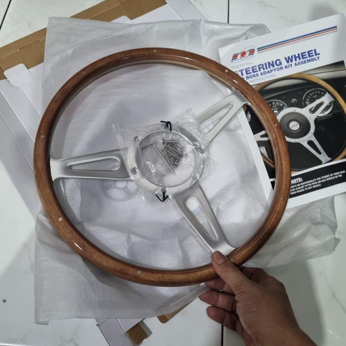 Jual setir kayu wood wheel morris mini cooper klasik mountney 14 inci ...