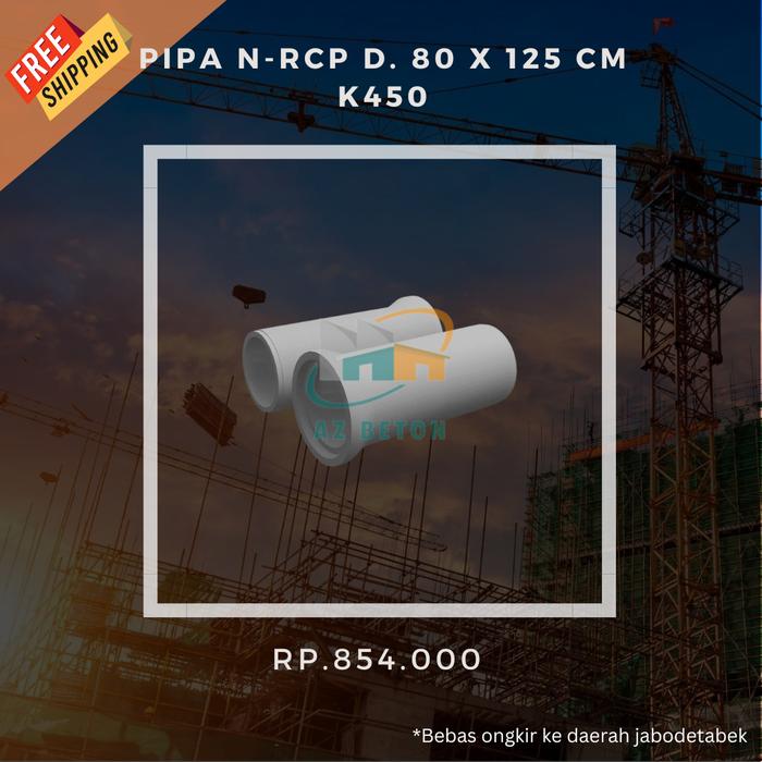 Jual Pipa Beton n-rcp Diameter 80 x 125 cm mutu K-450 - Kota Tangerang ...