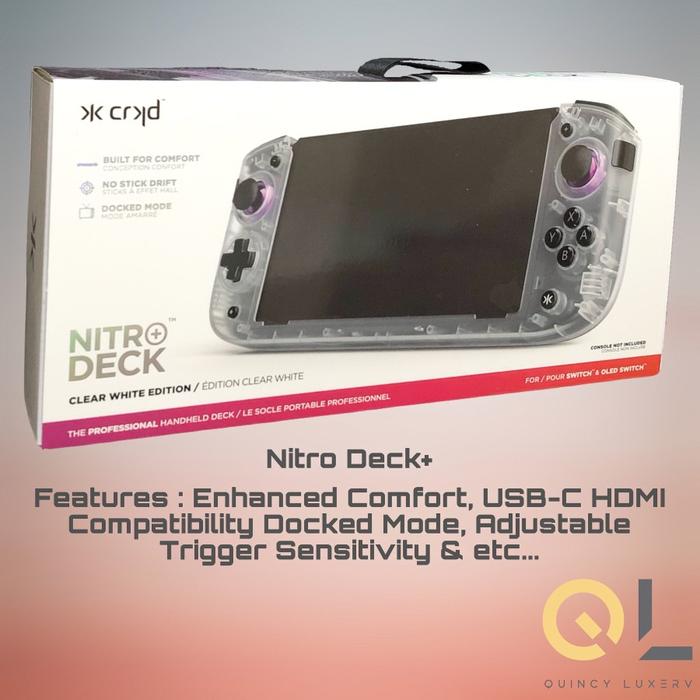 Jual Nitro Deck+ / Nitro Deck Plus Handheld Pro Controller (Switch) - Clear Black - Jakarta ...