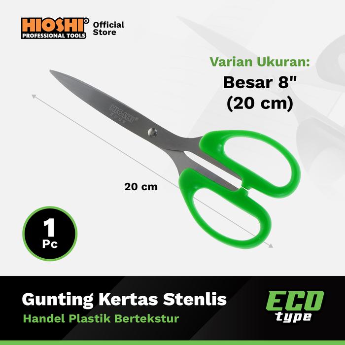 Jual Gunting Kertas Besar 8" / 20cm STENLIS (ECO) HIOSHI - Jakarta ...
