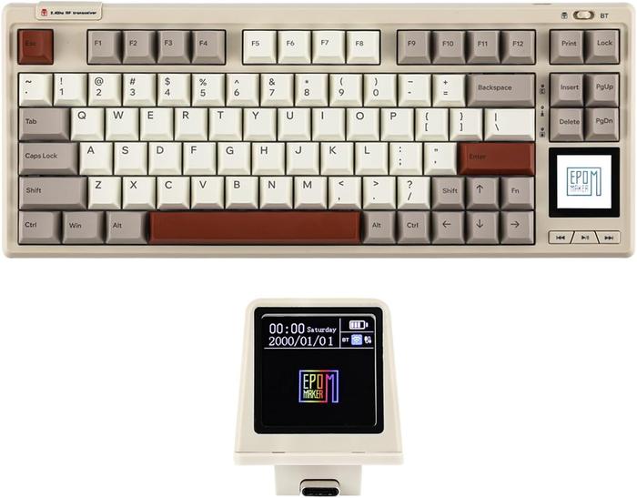 Jual EPOMAKER RT80 Removable Mini Display Touch Screen 75% Gasket Mount ...