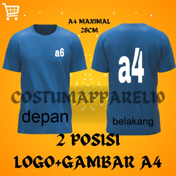 Jual KAOS CUSTOM SABLON SATUAN PRINT DTF PLASTISOL DIGITAL COTTON 30s ...