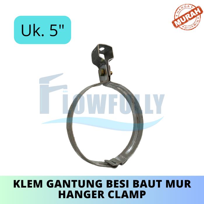 Jual KLEM PIPA GANTUNG ENGSEL BESI MUR BAUT UKURAN 1 2 3 4 HANGER CLAMP ...