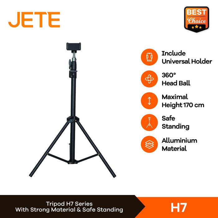 Promo Gambar Tripod Universal HP | Kamera | Webcam Holder JETE H7 - 1,7meter - Kota Makassar ...