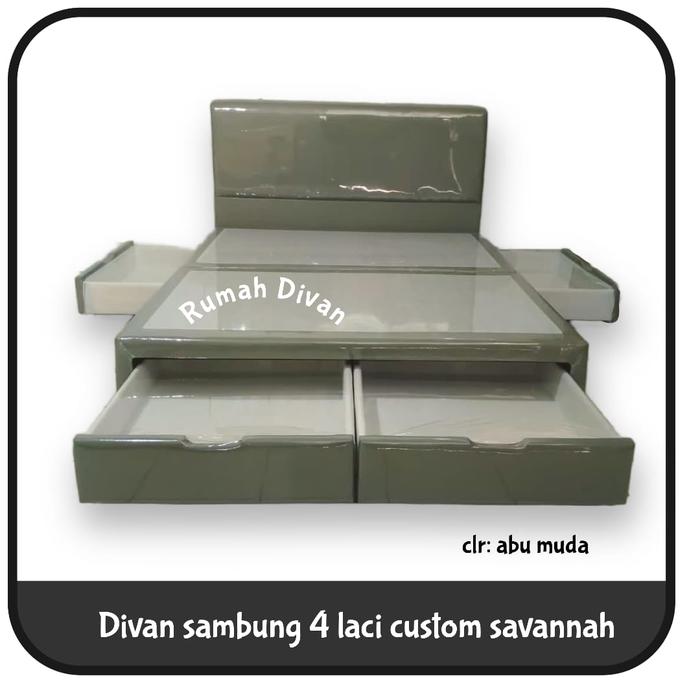 Jual Divan Sambung 4 Laci Custom UK.180*200 (2 laci depan+1 kanan+1 ...