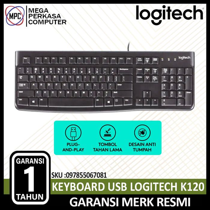 Jual keyboard USB Logitech K120 Original - Hitam - Kab. Bogor - Mega ...