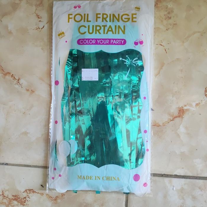 Jual [GROSIR 5 PCS] tirai foil rumbai silver doff glossy - curtain foil ...