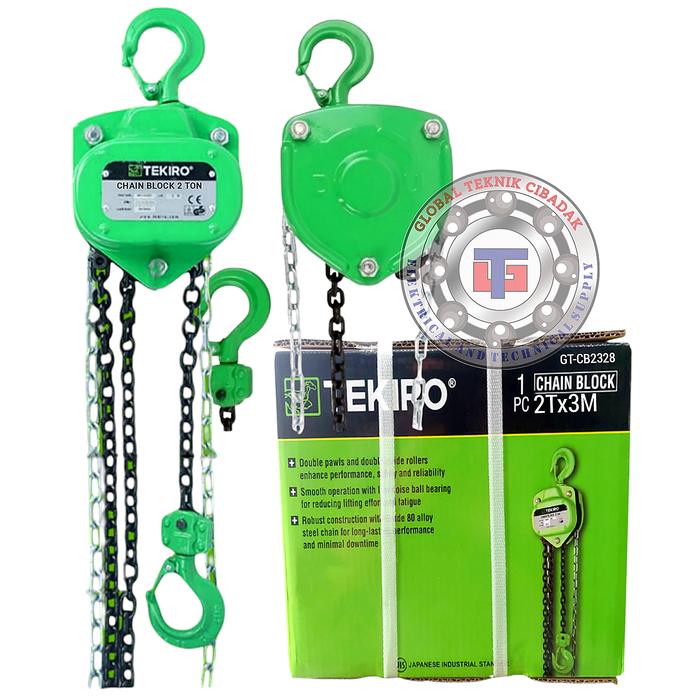 Jual Chain Block Tekiro 2 Ton x 3 Meter Takel 2 Ton X 3 Meter-Kerekan ...