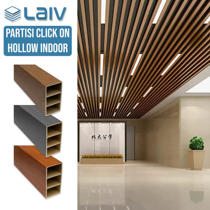 Promo (LAIV) PVC Partisi Hollow Indoor Sekat Ruangan Wallpanel WPC Wood ...