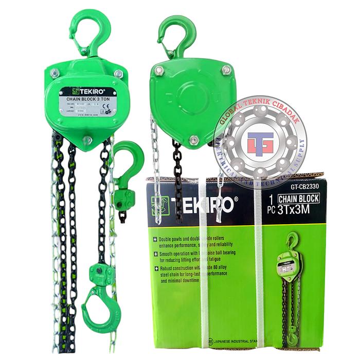 Jual Chain Block Tekiro 3 Ton x 3 Meter Takel 3 Ton X 3 Meter-Kerekan ...