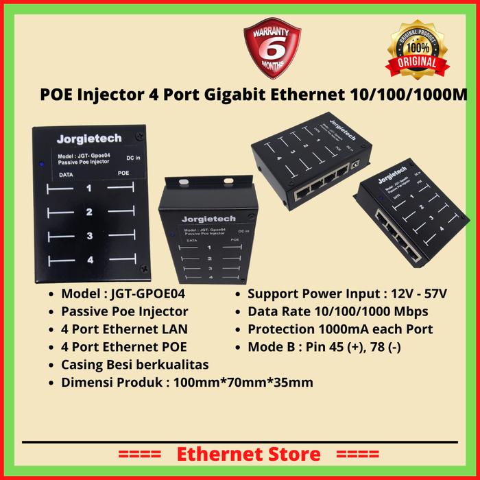Jual Poe Injector 4 Port 100M Atau Gigabit - 4P Gig Board - Jakarta ...