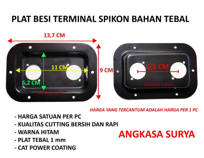 Jual Plat Spikon Speaker Besi Terminal Speakon Speaker Salon Tebal 2 ...