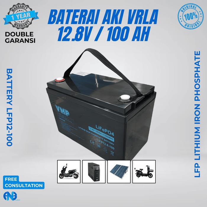 Jual Battery Lifepo4 12.8V 12V 100AH 100 AH Accu UPS Sepeda Motor ...