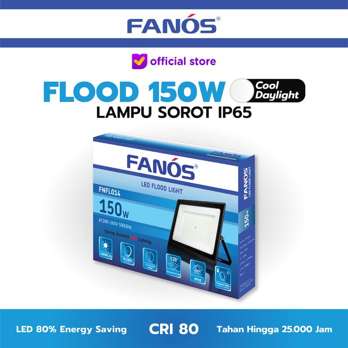 Promo FANOS Flood Light Lampu Sorot/Tembak Led 265V 150WATT IP65 - CDL Cicil 0% 3x - Jakarta ...