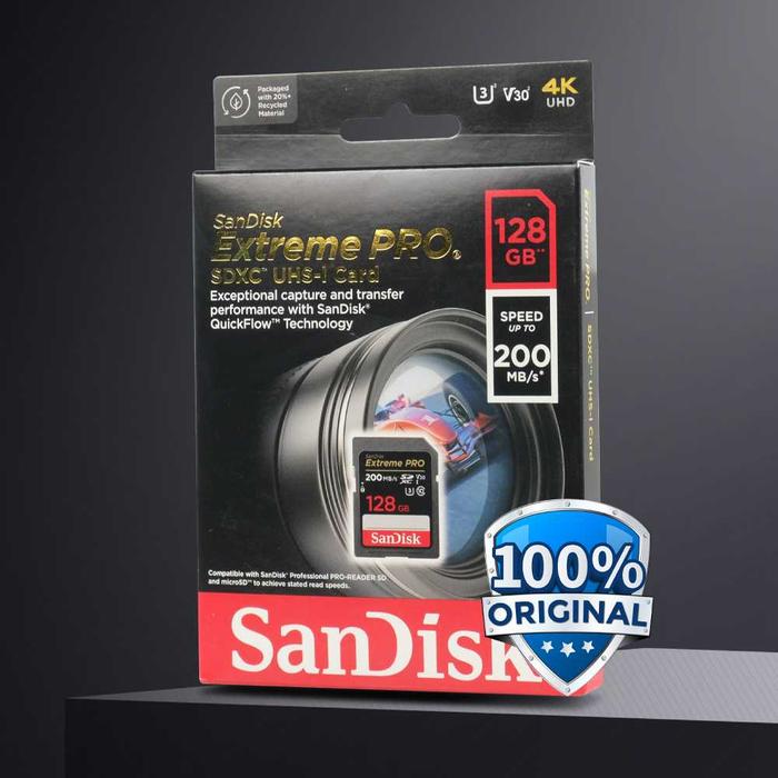 Jual Sandisk Extreme Pro 128GB SD CARD 200 Mbps Memory SDXC/HC UHS-I ...