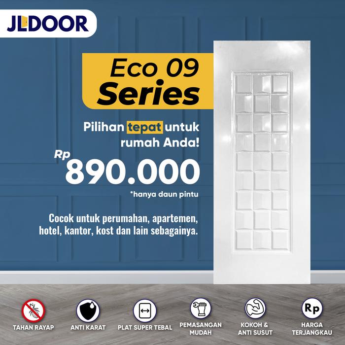 Jual JLDOOR Pintu Baja Metal Door Minimalis 40 x 820 x 2100 mm putih ...