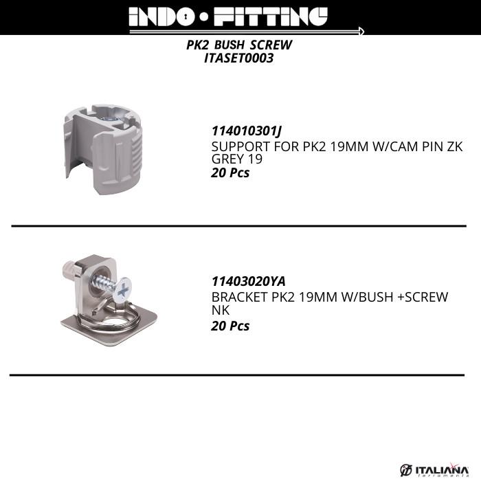 Jual Shelf Support ITALIANA PK2 Penyanggah Rak Ambalan Kayu ( isi 20 pcs ) - Bush Screw ...