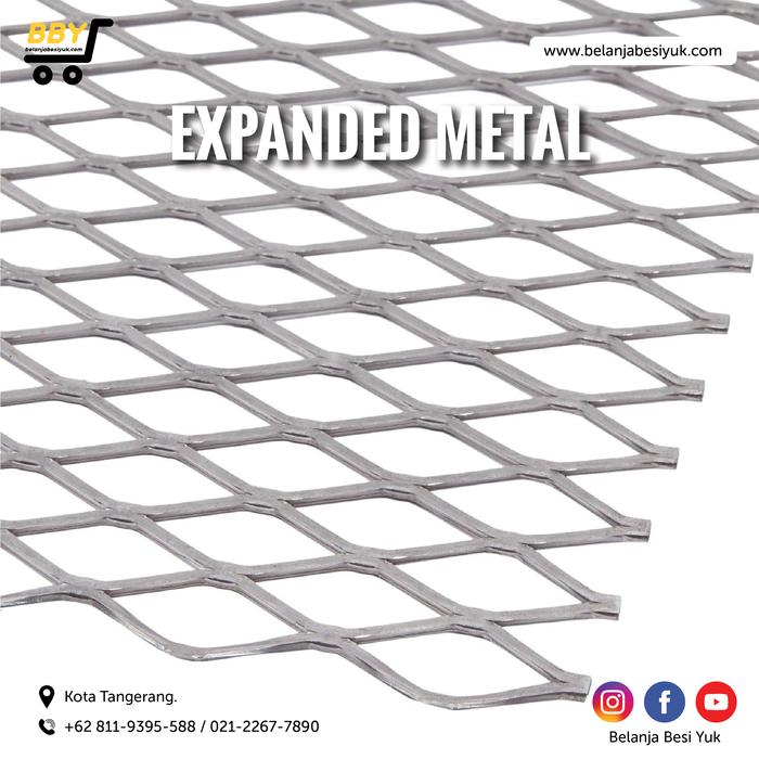 Jual EXPANDED METAL - PLAT EXPANDED GRIDMESH 1200 X 2400 - 50075(5X7 ...