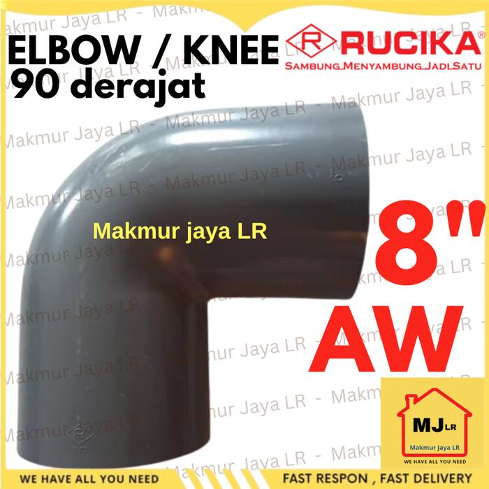Jual Keni 8" Knee 8 inch AW RUCIKA Elbow L 90 ⁰ derajat Knie Kni Kenie PVC - Kota Surabaya ...