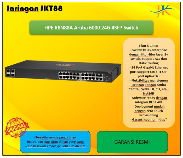 Jual HPE R8N88A Aruba 6000 24G 4SFP Switch - Jakarta Pusat - Jaringan ...
