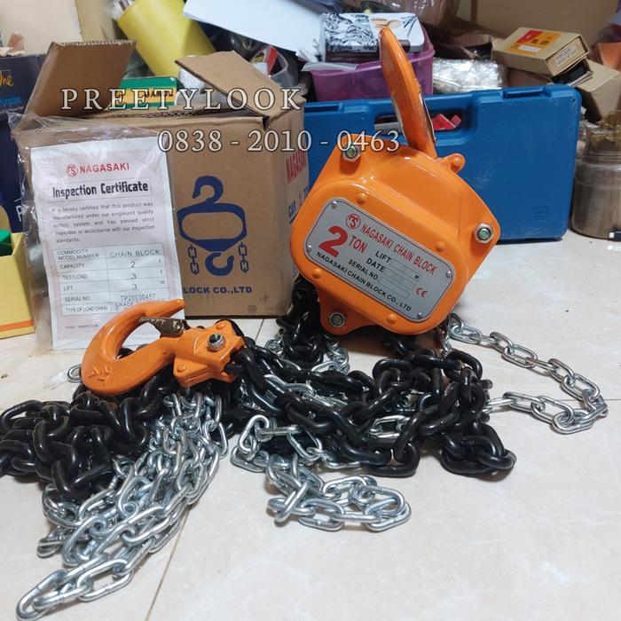 Jual Takel 2 Ton 10 Meter Chain Block Nagasaki Alat Angkut Kerekan ...