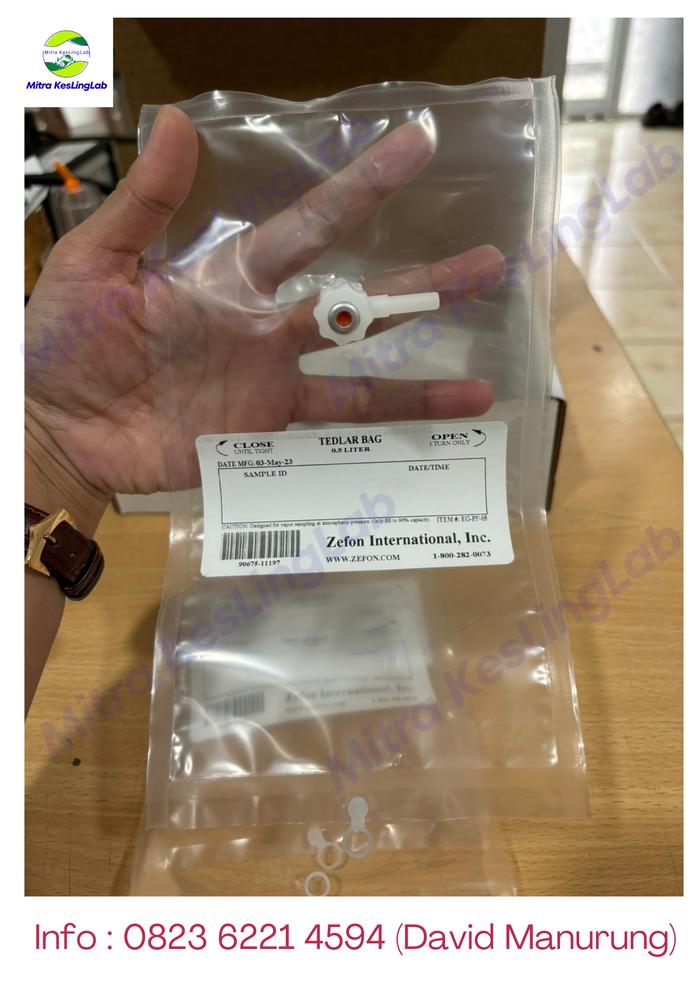 Jual Gas Sampling Bag 0,5L / Tedlar Bag 0,5L - Kota Depok - Mitra ...