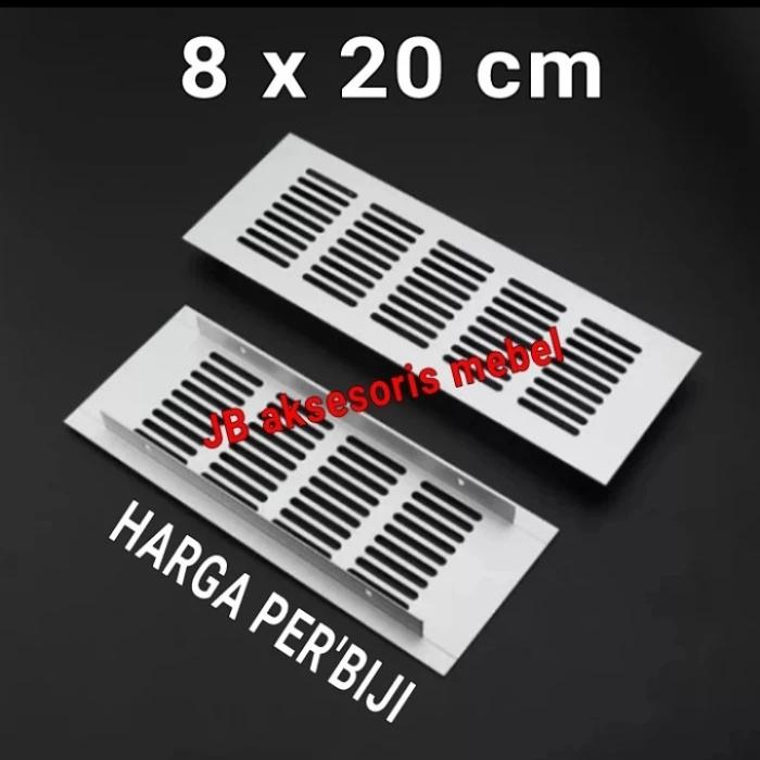 Jual LUBANG HAWA UDARA ALUMINIUM Lebar 8 cm Warna SILVER ANODIZE ...