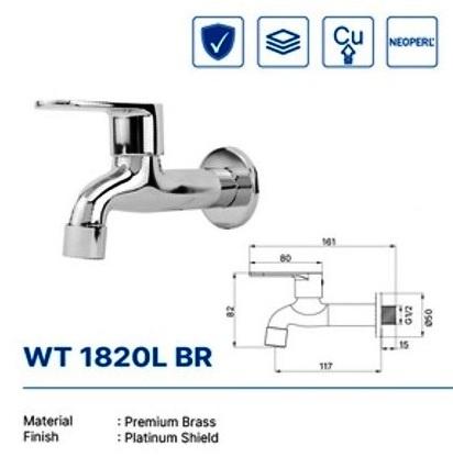 Jual WALL TAP DEKKSON WT 1820L BR CP Keran Air Tembok Panjang Dekson WT ...
