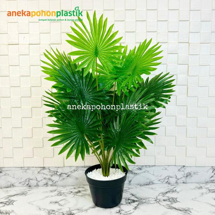 Jual Pohon Hias Daun Palem Kipas Sadeng X12 Artificial Pot Plastik ...
