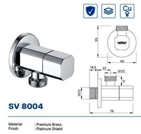 Jual STOP VALVE 1 OUT DEKKSON SV 8004 CP GM MB Stop Kran Brass 1 Arah ...