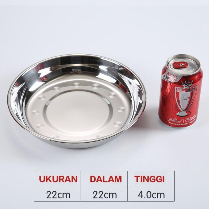 Jual PIRING STAINLESS / LOYANG STAINLESS BULAT - 3PC TEBAL 22CM - Kota ...