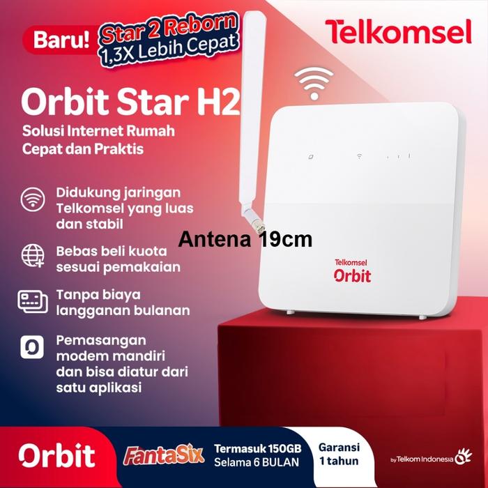 Promo Telkomsel Orbit Star H2 Modem WiFi 4G Free 150GB Penerus Orbit ...