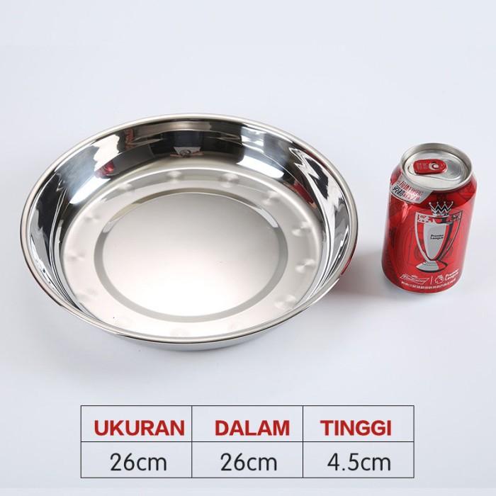 Jual PIRING STAINLESS / LOYANG STAINLESS BULAT - 3PC TEBAL 26CM - Kota ...