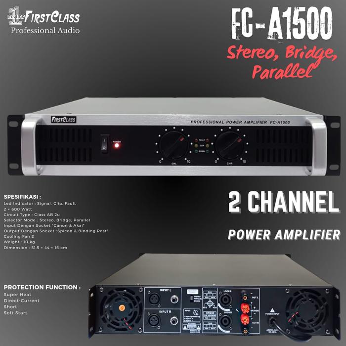 Jual power amplifier firstclass fc a1500/fc a 1500 first class original ...