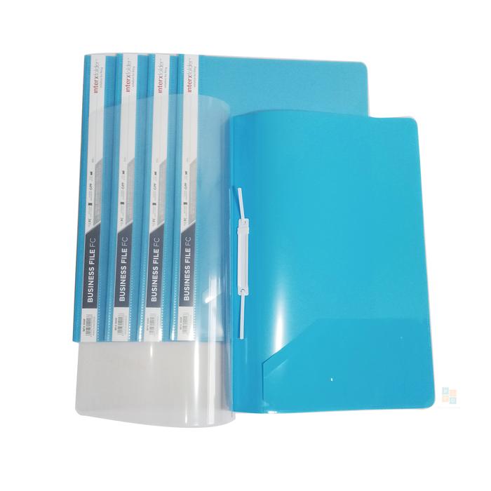Jual INTERXFOLDER - Business File Map Plastik Ukuran F4 - LUSIN - Biru ...