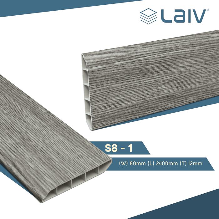 Promo LAIV List Plint Lantai PVC 10cm 8cm Lis Tembok Parkit Plank WPC Skirting Lantai Vinyl SPC ...