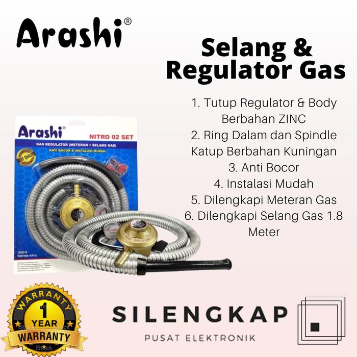 Jual Arashi Regulator Selang Gas Nitro Set - Jakarta Barat - SILENGKAP ...
