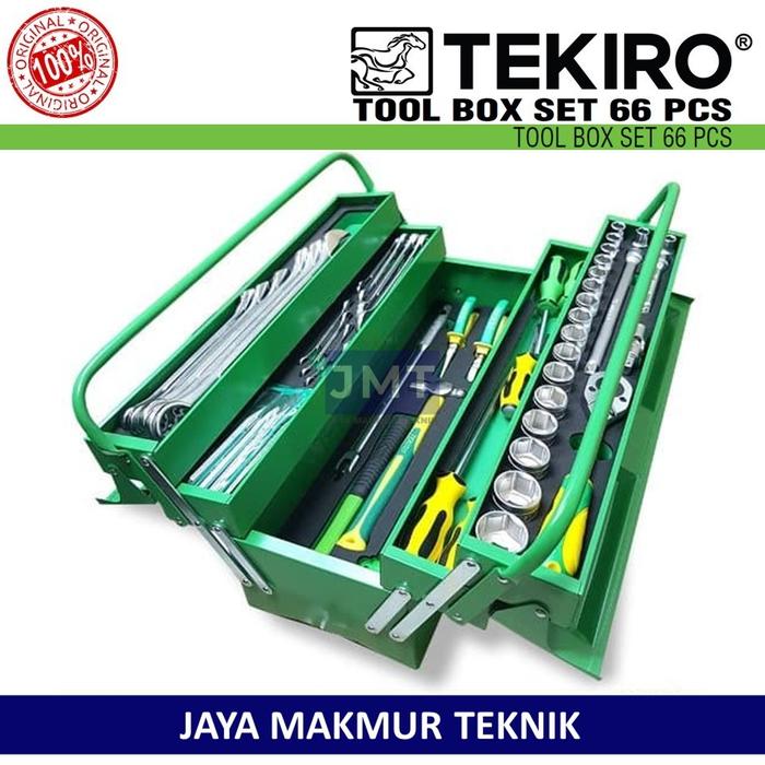 Jual TEKIRO Tool Box Set 66 Pcs Kotak Perkakas 3 Susun Set isi 66 Pcs Mekanik Tool Box 3 Susun ...