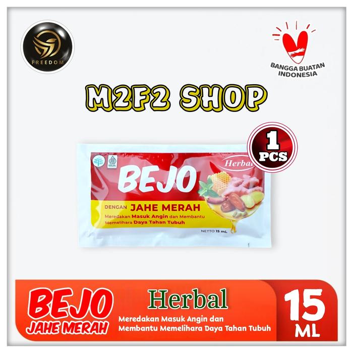 Jual Bejo Herbal Tolak Angin Jahe Merah | Cair Sachet - 15 ml (Harga ...
