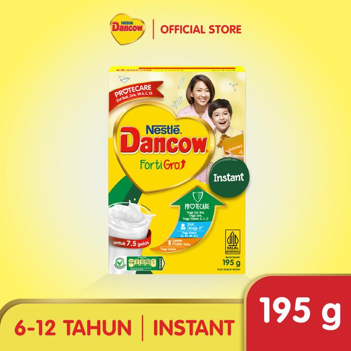 Promo Nestle DANCOW FortiGro Susu Bubuk Susu Anak Instant 195g - - Dancow Official Store | Tokopedia