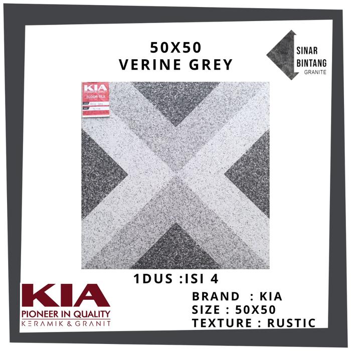 Jual Keramik Ruangan | Lantai | Teras 50x50 Verine Grey KIA - Jakarta ...