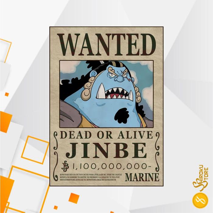 Jual Poster Bounty One Piece Semua Karakter Bisa Custom Buronan Hiasan ...