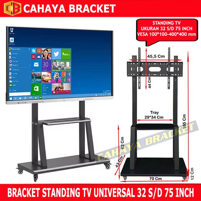 Jual Bracket standing tv 86 inch Braket stand 55 -100 inch breket tv ...