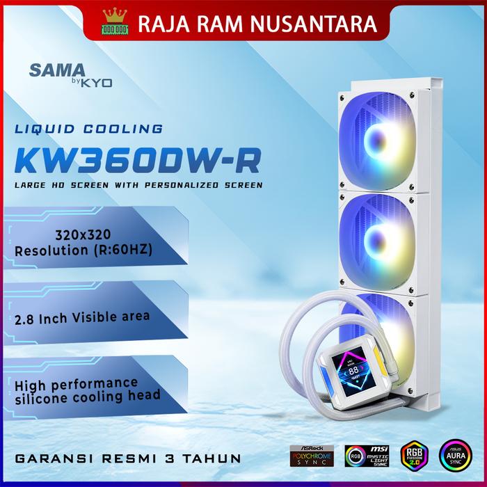 Jual KYO SAMA KW360DWR ARGB AIO Liquid Cooling LCD DISPLAY AIO 360mm ...