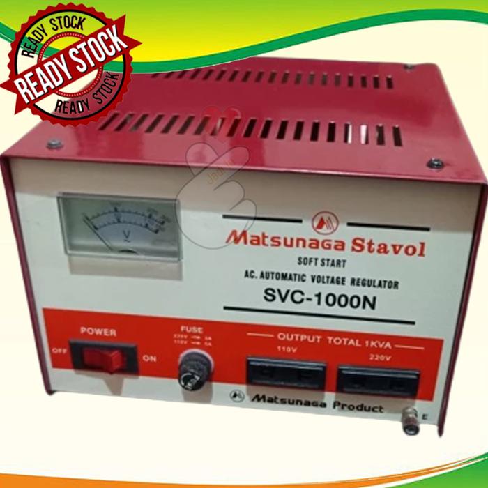 Jual STABILIZER MATSUNAGA 1000 WATT - STAVOL SVC-1000N - MATSUNAGA 1000VA - 2 Colokan - Kota ...