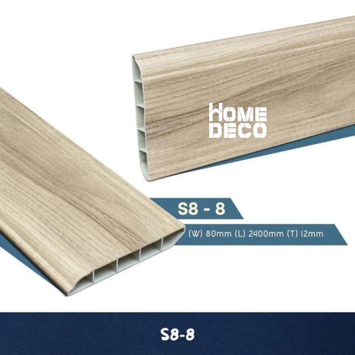 Jual [LAIV] List Plint Lantai PVC 10cm 8cm Lis Tembok Parkit Plank WPC ...